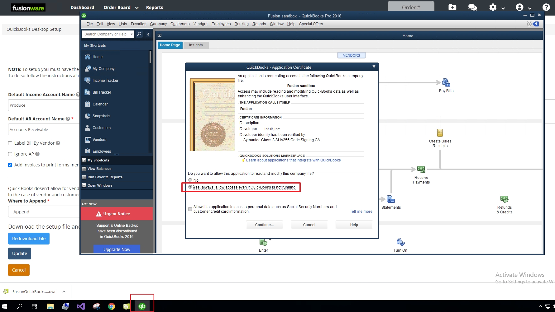 Accounting Software :: Fusionware Support